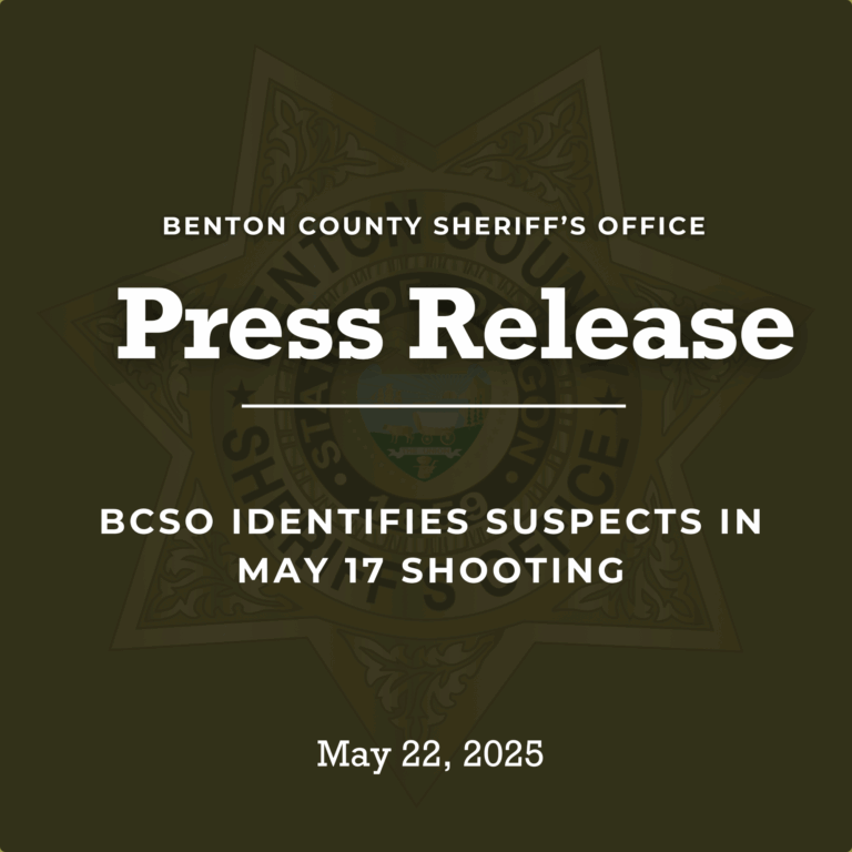 BCSO Identifies Suspects in May 17 Shooting (Photo) - Benton County ...